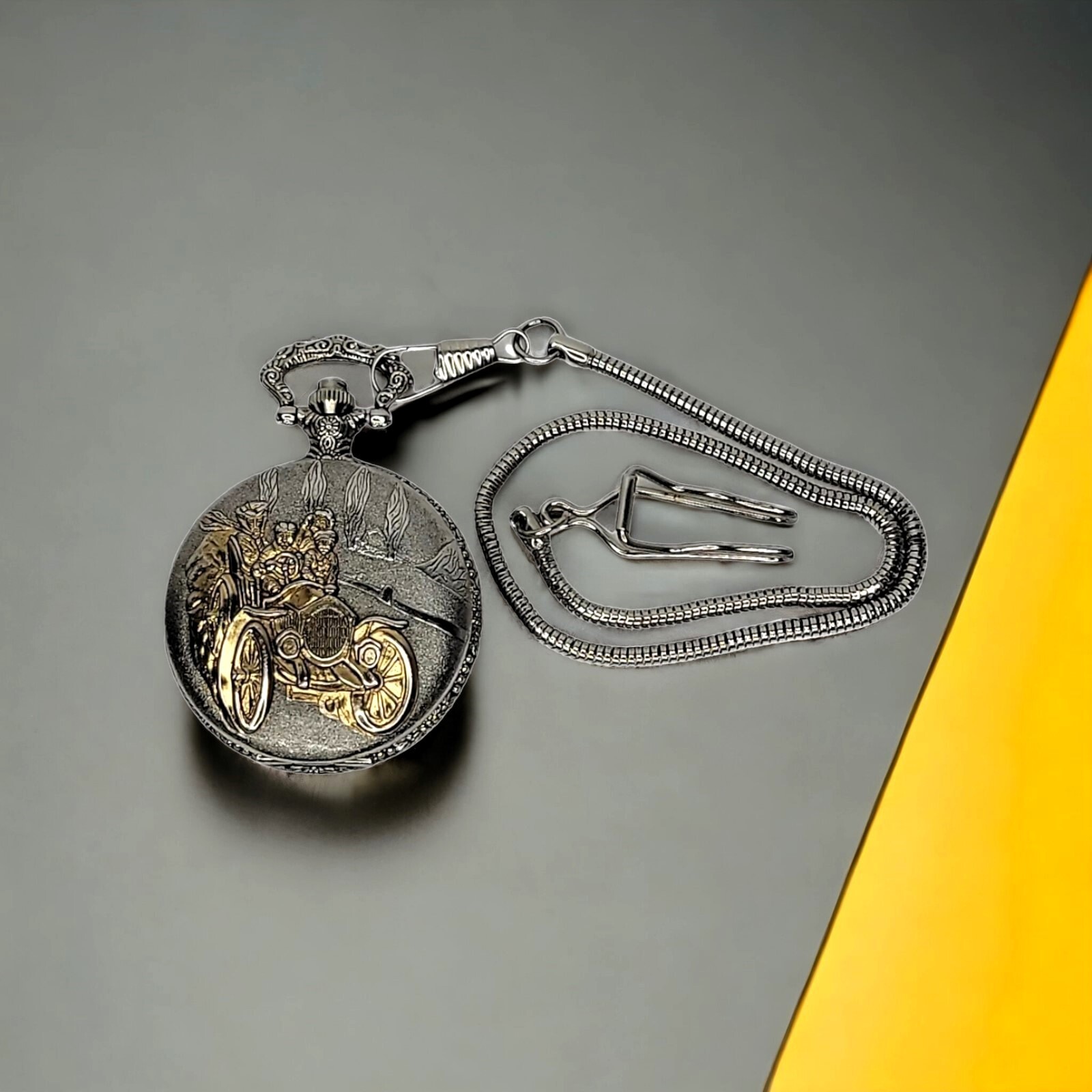 J.S. James Becket London 1640 Pocket Watch with Vest-Belt Snake Chain ...
