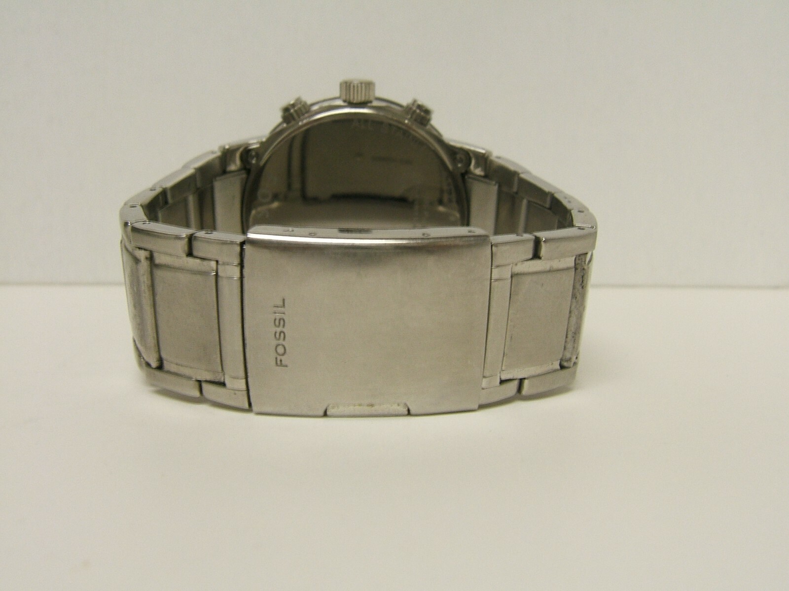 FOSSIL MEN'S FS4359 SILVER CHRONOGRAPH LARGE SILVER DIAL WATCH - PREOWN ...