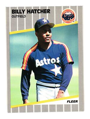 1989 Fleer #359 Billy Hatcher Houston Astros | eBay