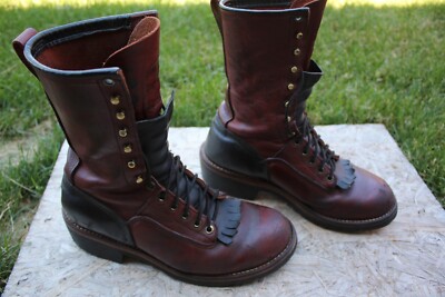 RED WING Lineman Logger Men's Boots #921 ~ Pre-Owned! ~ Sz 9D | eBay