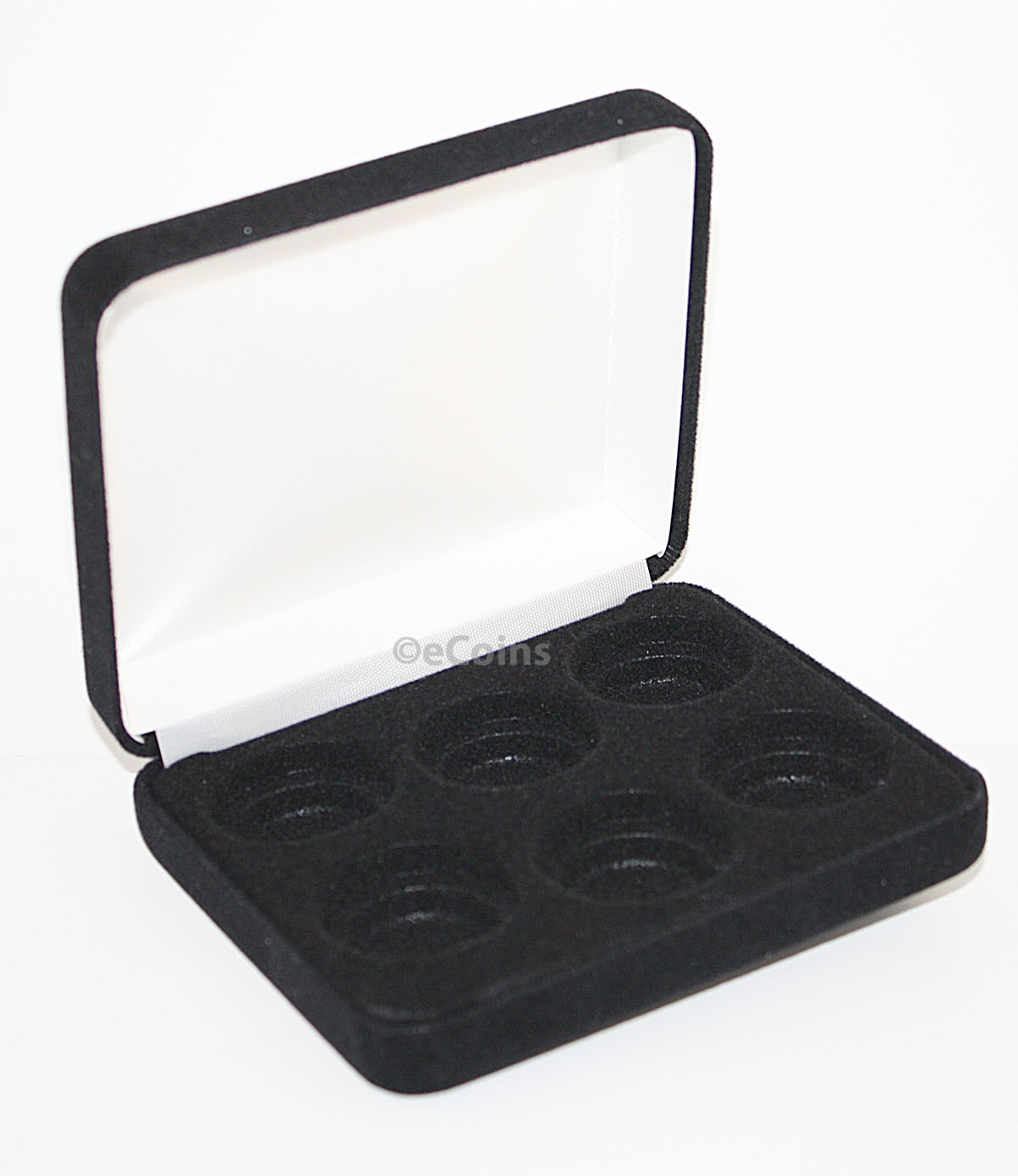 Lot of 5 Black Felt COIN DISPLAY GIFT METAL BOX for 6-Quarter or ...