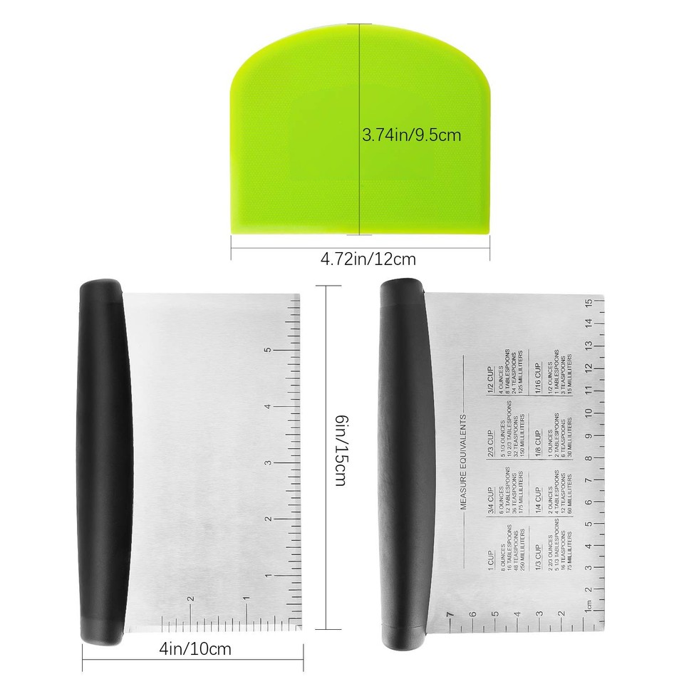Dough Scraper Plastic Pastry Cutter Bowl Scrapers Dough Bread Cutters ...