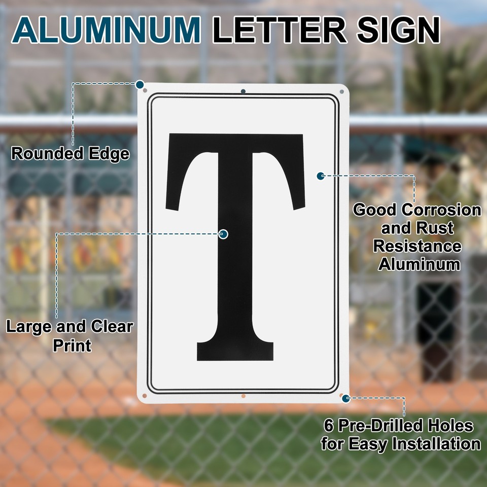 Aluminum Letter Sign, 12"x 8" Parking Spot Letter t Sign for Outdoor ...