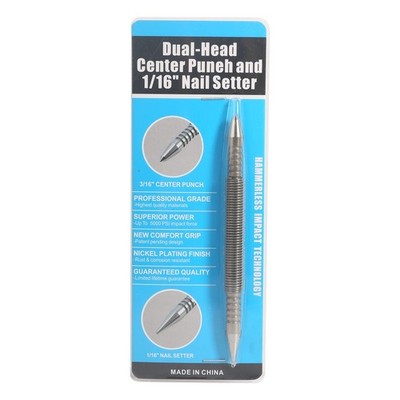 Center Hole Punch Spring Loaded Marking Metal Woodwork Drill Bit- Door ...