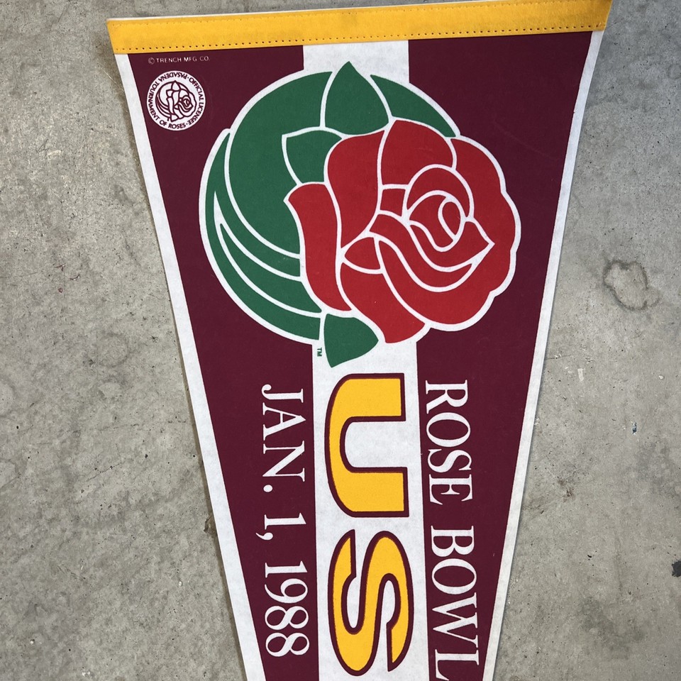 NCAA USC Vintage Circa 1988 Rose Bowl College Pennant School Southern ...