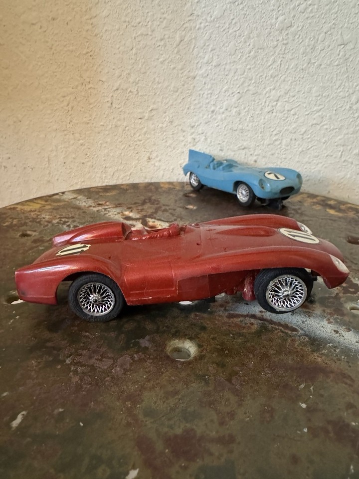 Vintage 60s SLOT CAR PARTS Lot Revell 1/32 Model Kits Ferrari Jaguar ...
