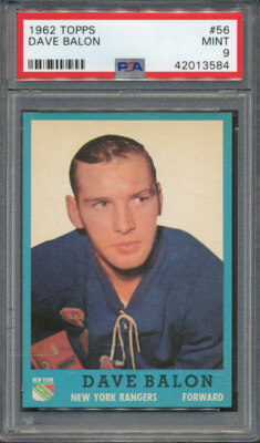 1962/63 Topps #56 Dave Balon PSA MINT 9 *3584 | eBay