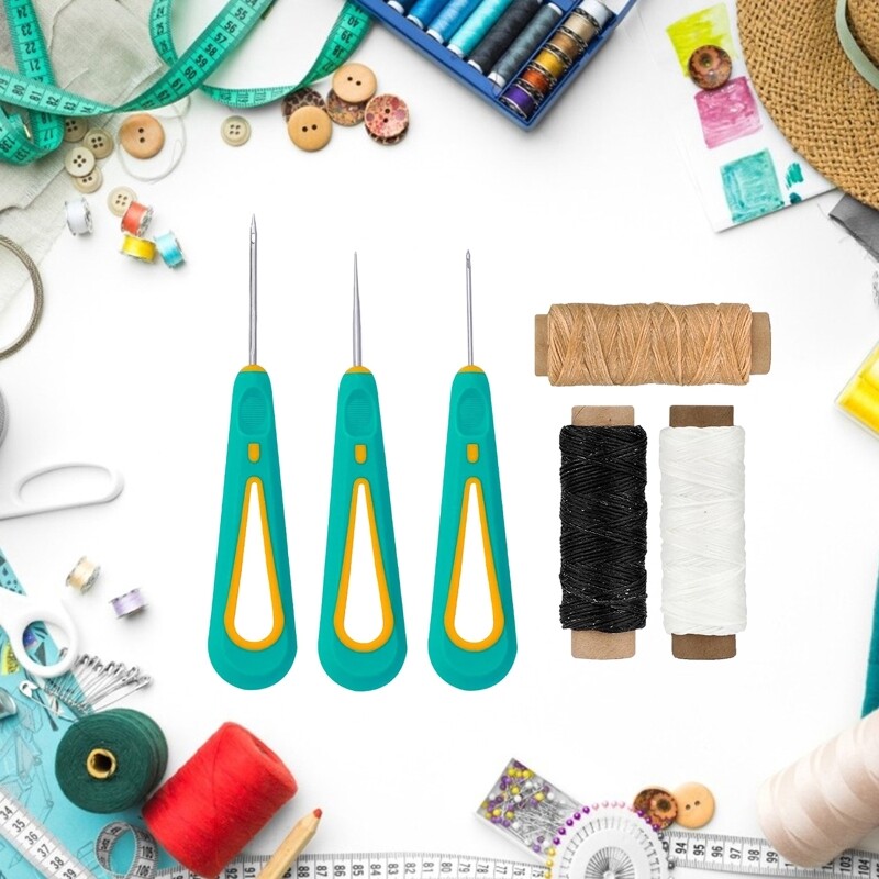 Set of 6 Leather Sewing Repair Tools Leather Craft Kit for Hobbyist DIY ...