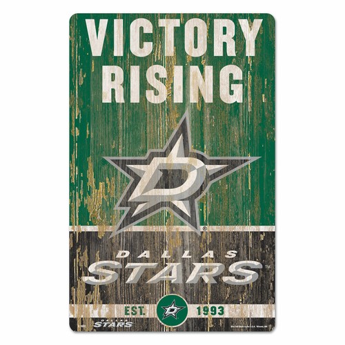 NHL Dallas Stars Victory Rising Slogan Wood Sign Wooden Sign Wood Ice ...