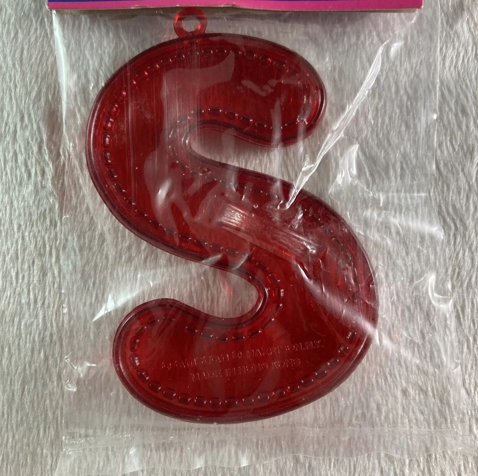 Vintage Letter S Amscan RED Plastic Cookie Cutter NIP Alphabet + Recipe ...