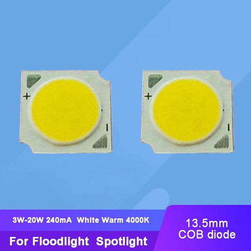 5pcs Small 240mA 3W - 20W Warm White 4000K LED COB Light + 13.5mm ...