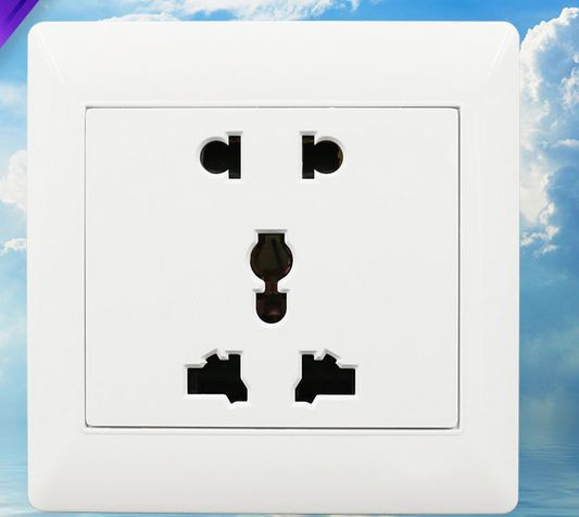 universal 10A 5Pin Power Wall Outlet Socket Plate Panel UK/US/EU/AU ...