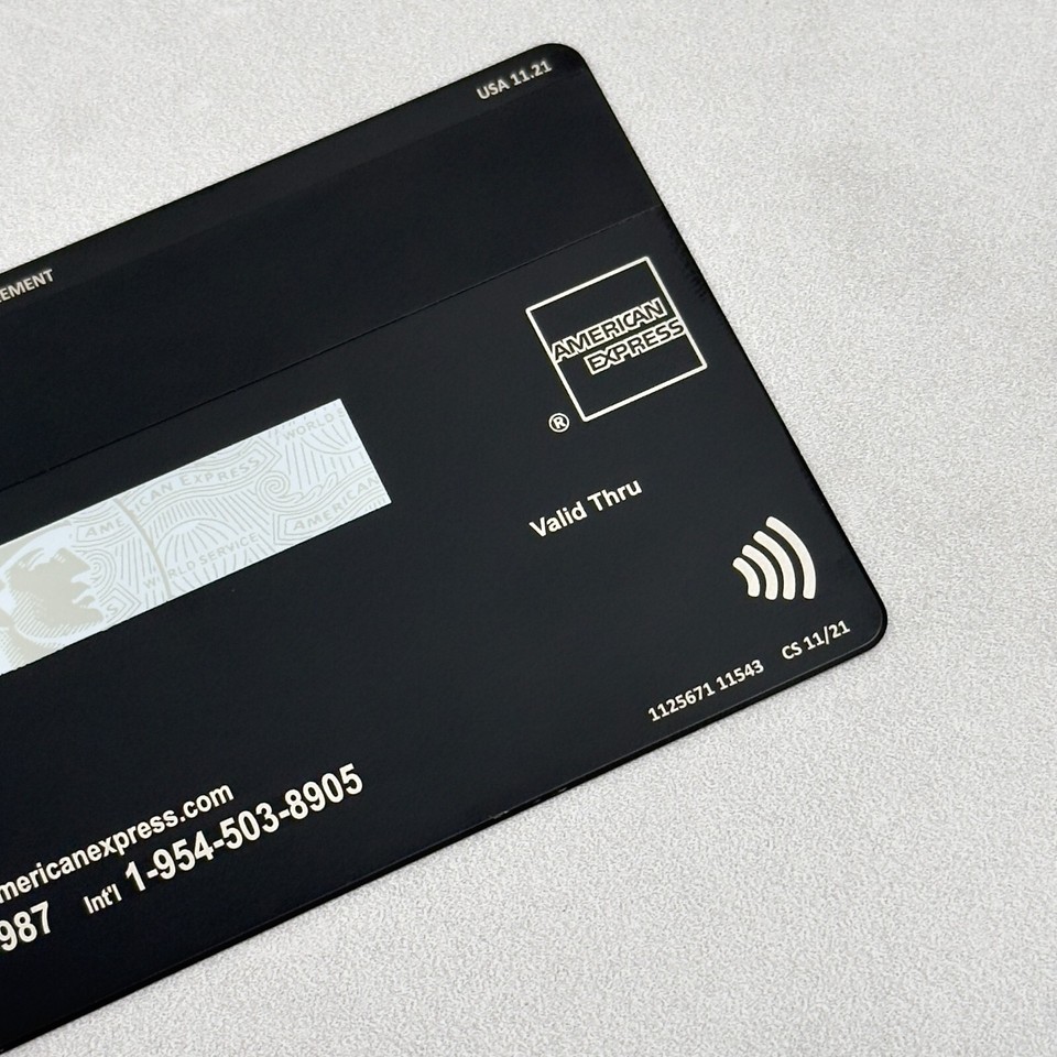 AMX Custom Black Card with Small | Large Chip - 2024 Novelty Design | eBay