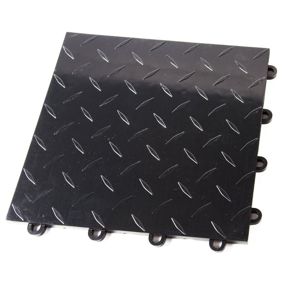 Drainage Mat FlooringInc Nitro Diamond Interlocking Garage Floor Tiles ...