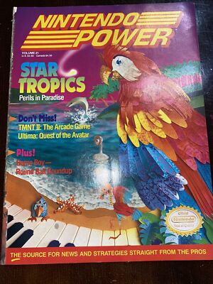 Nintendo Power Volume 21 Guide Book Magazine StarTropics W/ith ...