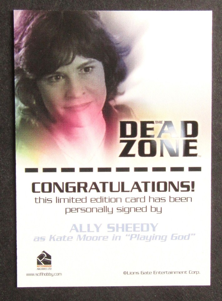 2004 Rittenhouse ALLY SHEEDY Autograph card - as Kate Moore in THE DEAD ...
