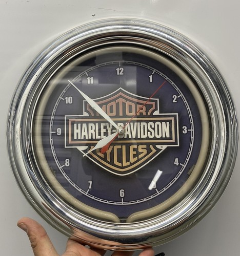 Harley Davidson Neon Wall Clock Decor USA - Read 661154166457| eBay