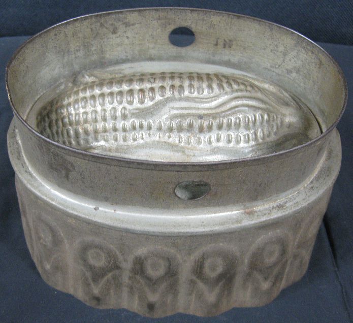 Antique Copper & Tin Ware Cake Jello Bread Mold Corn Copper Top | eBay