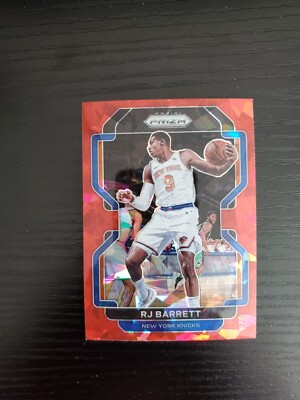 RJ Barrett - 2021-22 Panini Prizm Card #201 - RED CRACKED ICE PRIZM | eBay