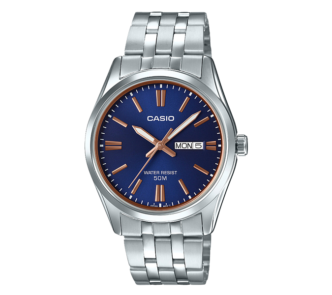 Casio MTP-1335D-2A2VDF Analog Mens Watch Silver Stainless Steel ...