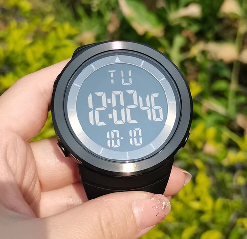 Digital Watches for Men Black 50M Diving Tactical Wristwatch Big Dial ...