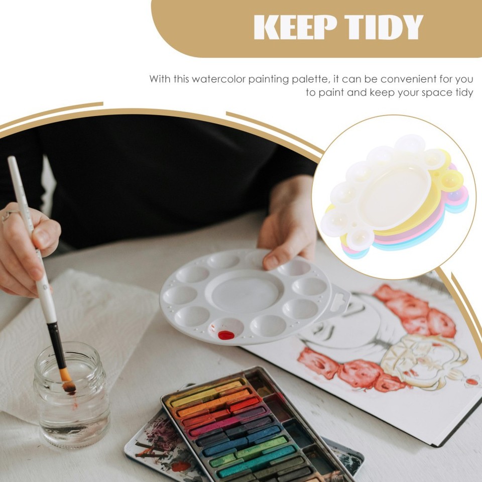 10 Pcs Watercolor Mixing Tray Travel Paint Palette Artist Painting ...