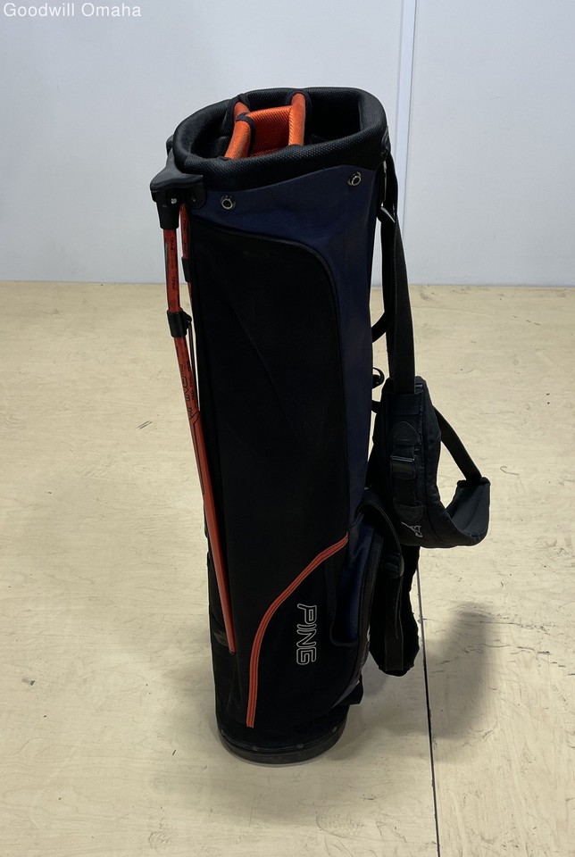 Ping L8 Hoofer 4-Way Divider Golf Stand Bag (Black/Orange) W/ Shoulder ...