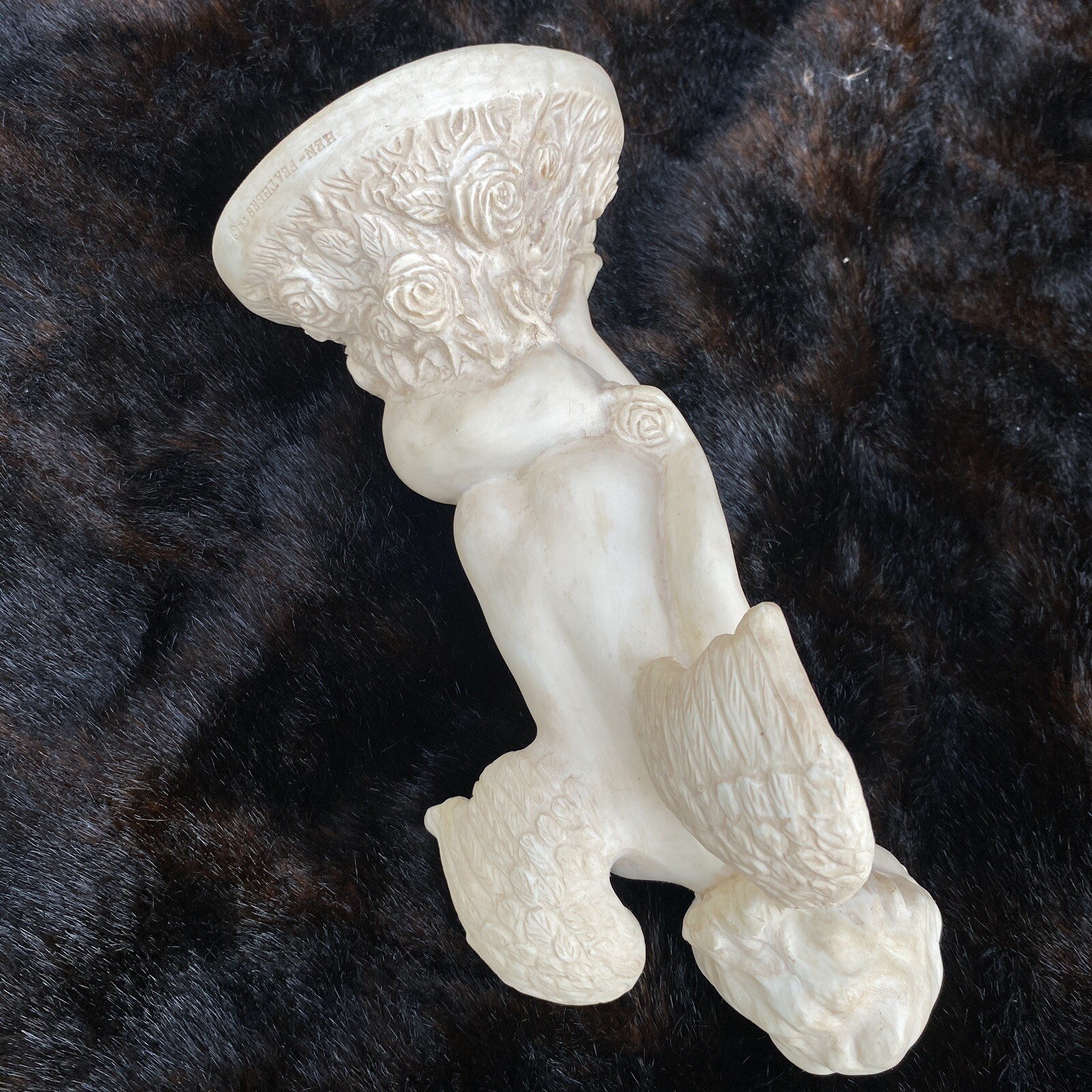 10" Hen Feathers Cherub Whispering Angel Marble Statue | eBay Australia