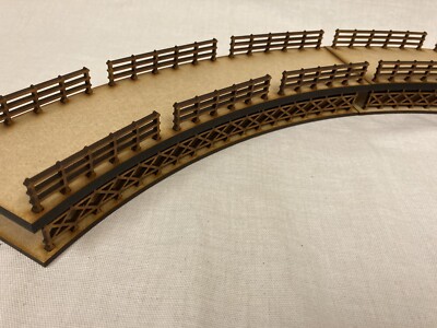 Curved Railway Bridge Model Kit B (2 Sections). OO/HO Gauge Train ...