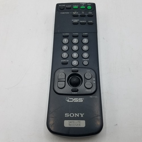 SONY RM-Y130 DSS SATELLITE RECEIVER Remote Control Black WORKS TESTED ...