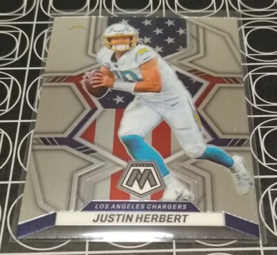 JUSTIN HERBERT LOS ANGELES CHARGERS 2022 PANINI MOSAIC NATIONAL PRIDE ...
