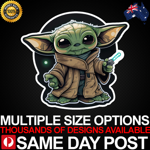 CUTE GROGU GALAXY Vinyl Car Sticker Decal Cheap Laptop Star Wars Movie ...