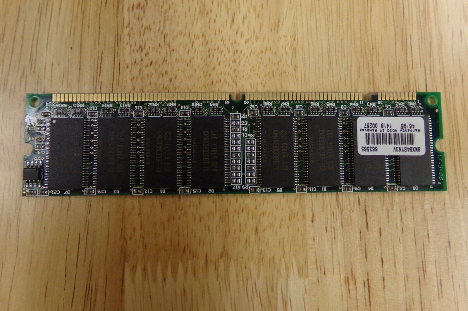 Pc100-222-620 Memory RAM Micron 128mb Synch 100mhz Cl2 for sale online ...