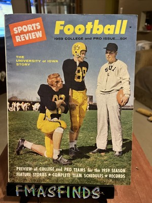 X1 1959 IOWA FOOTBALL Sports Review Magazine | eBay