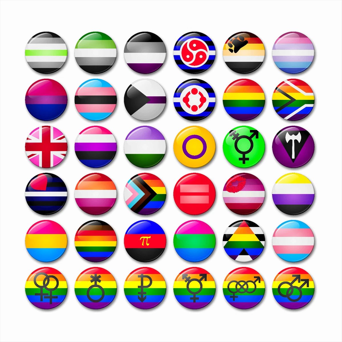Lgbtq Pride Flags And Symbols 3d Vector Glossy Icons Set 51 Off