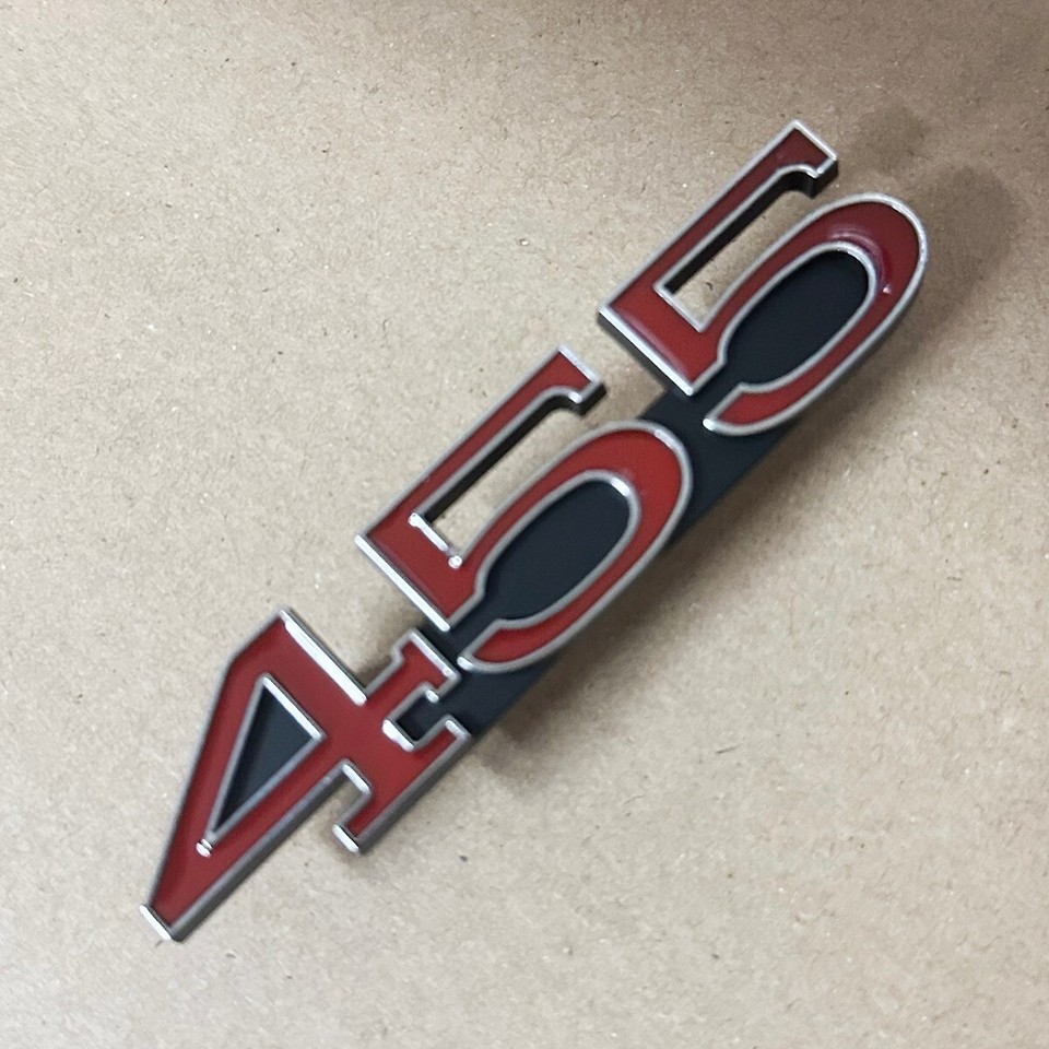 2Pc Chrome Red 1970-1974 Fender 455 Emblems 3D Badges Replacement ...