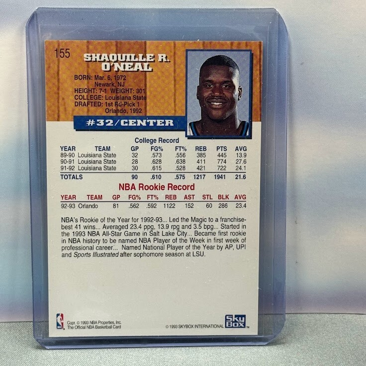 1993-1994 NBA Hoops Shaquille O'Neal #155 Magic HOF | eBay