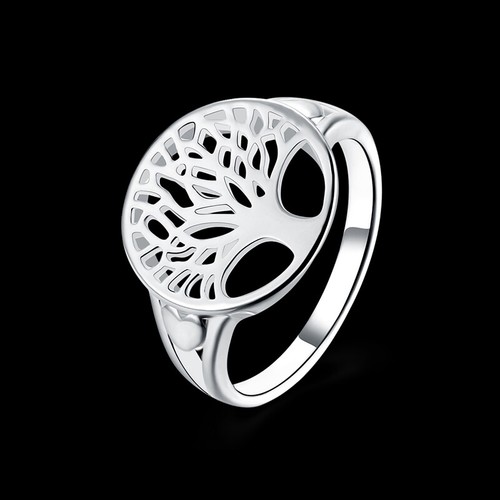 New 925 Sterling Silver Filled Tree of Life Wedding Engagement Band ...
