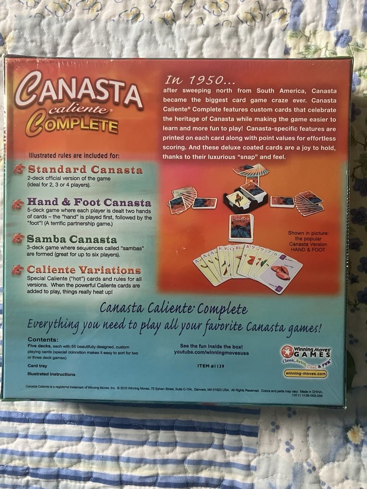 canasta caliente complete 5 decks card game | eBay
