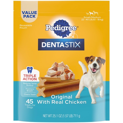 Dentastix Small & Medium Breed Dog Treats, Original With Real Chicken ...