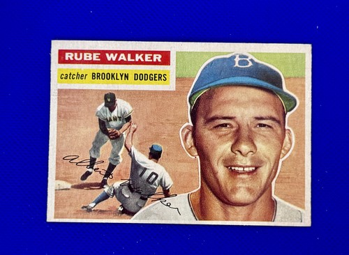 1956 Topps Baseball Rube Walker #333 Brooklyn Dodgers VG-EX+ (wrinkle ...