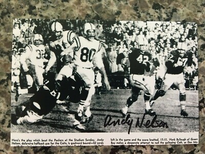 ANDY NELSON BALTIMORE COLTS 1958 NFL CHAMPIONS RARE SIGNED PHOTO | eBay