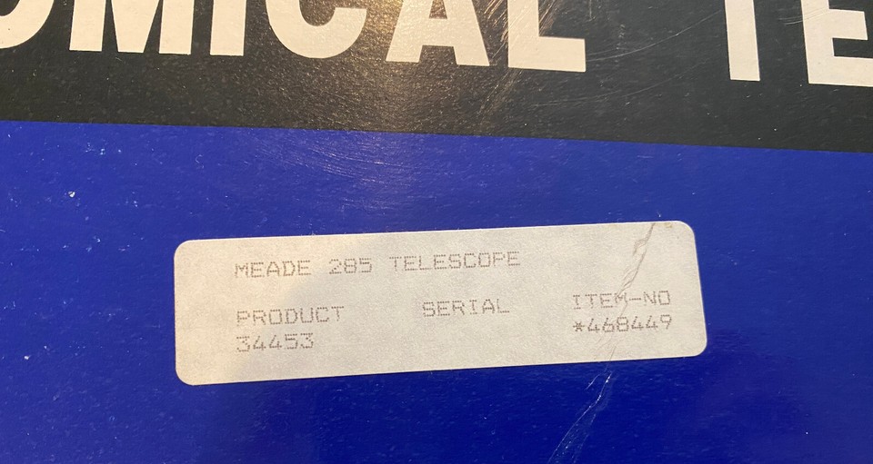 Meade 60 mm Equatorial Refracting Telescope w/Tripod Model 285 LOCAL ...