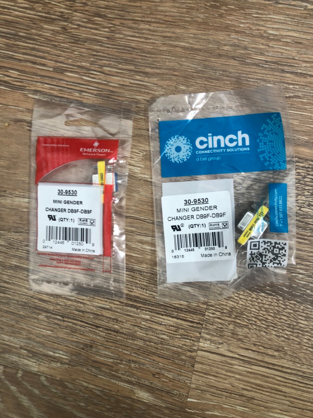 Emerson or Cinch, Mini Gender Changer, 30-9530, DB9F-DB9F Lot of (8 ...