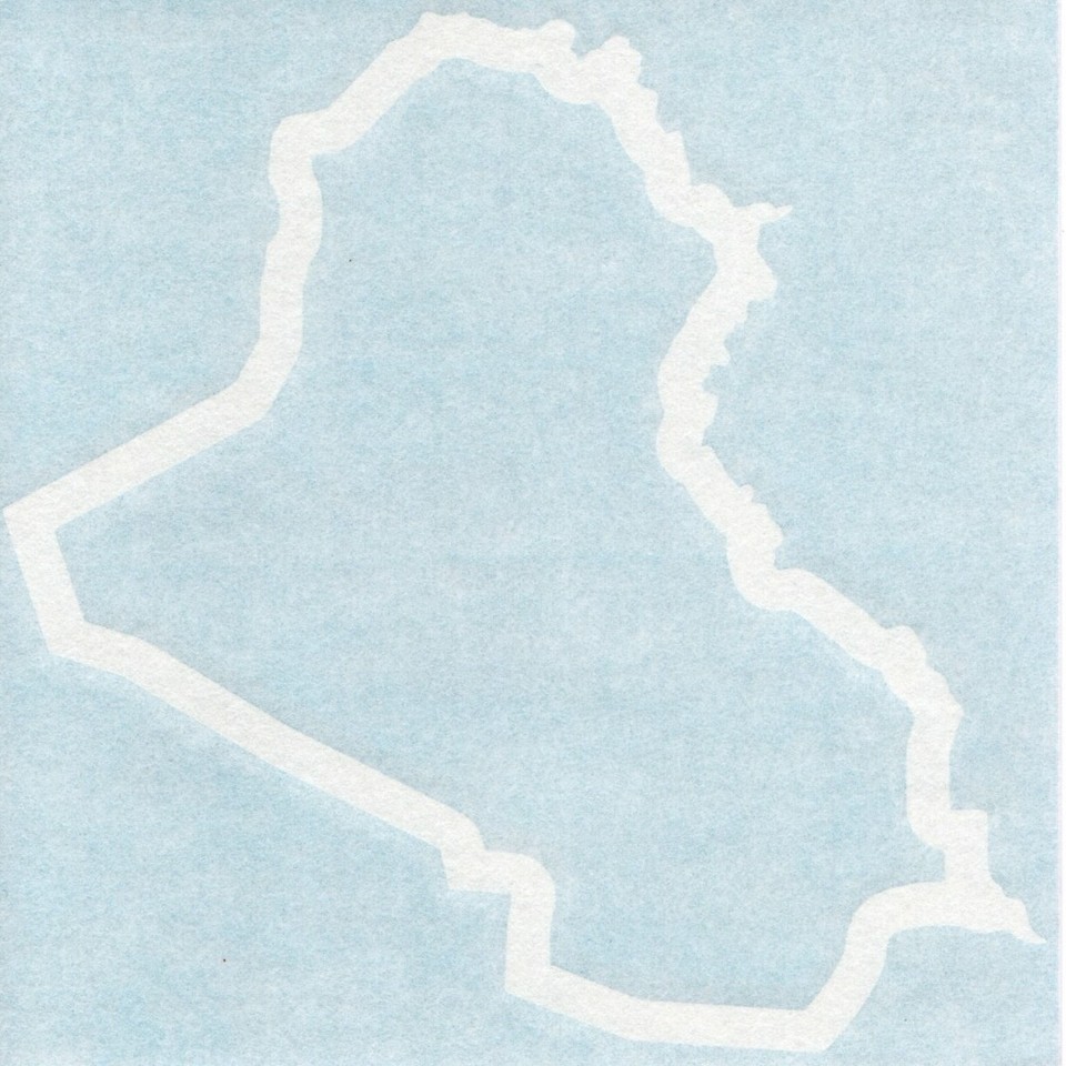 Iraq Country Outline Baghdad Car Truck Bumper Window Vinyl Decal ...