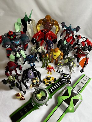 Ben 10 👽 Action Figure & Watch Lot of 25+ Cartoon Network Bandai Most ...