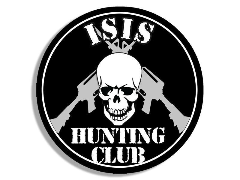 4" isis hunting club laptop toolbox helmet car bumper sticker decal usa ...