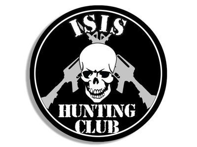 4" isis hunting club laptop toolbox helmet car bumper sticker decal usa ...