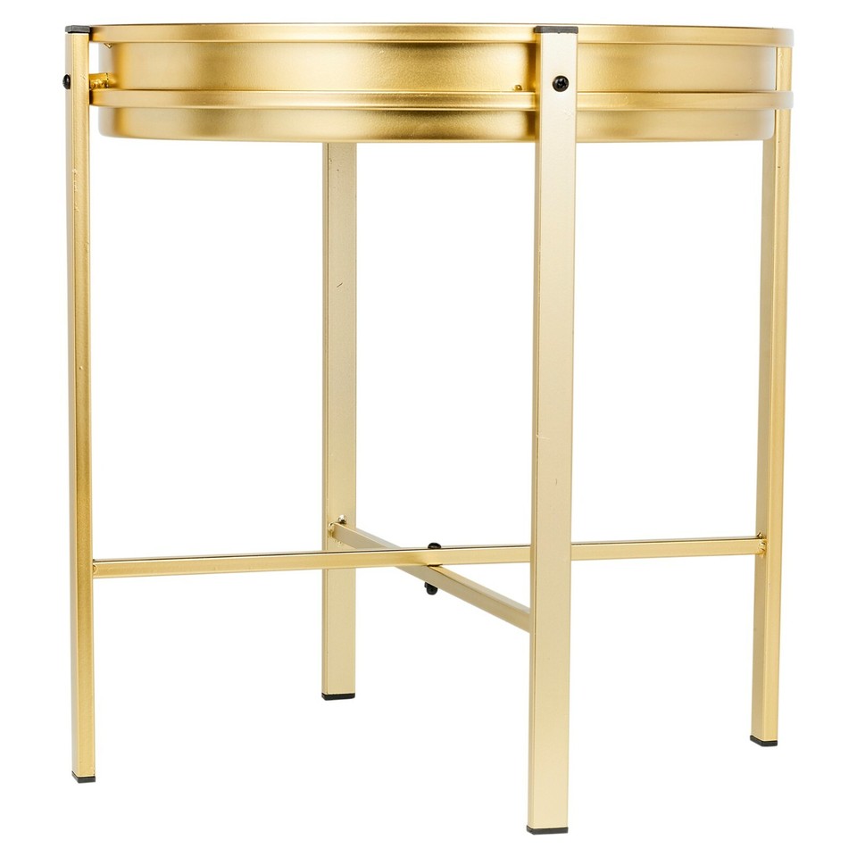 Gold Metal Analogue Clock Bedside Nightstand Side Coffee Living Room ...