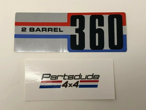Decal-360 2bbl-AMC-Jeep-Commando-CJ5-Jeep-FSJ-Wagoneer-AMC Air Cleaner ...